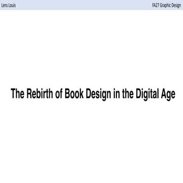 Book design project Assignment 6 | PDF