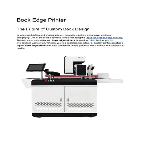 Book Edge Printer | Instantly from Robot Jet Global | PDF