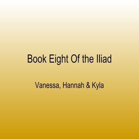 Book eight of the iliad | PPT
