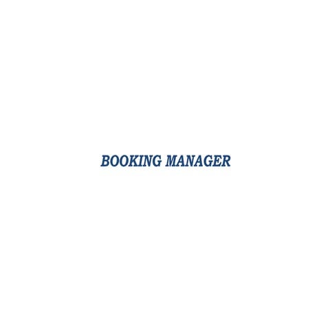 Booking manager | PPSX
