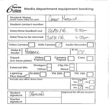 AS Media Studies: Booking Sheet 2. | PDF