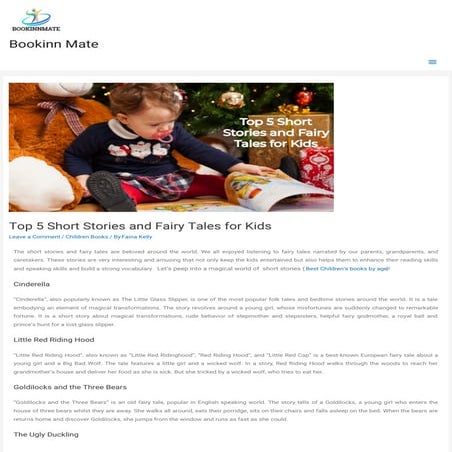 Top 5 Short Stories and Fairy Tales for Kids | PDF