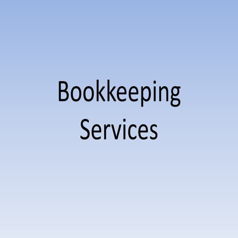 Bookkeeping Services | PPTX