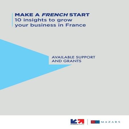 Guide "Make a French Start" : Available support and grants | PDF