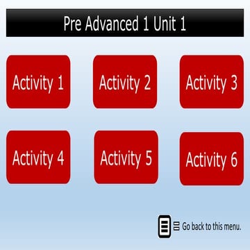 Booklet pre advanced 1 | PPT