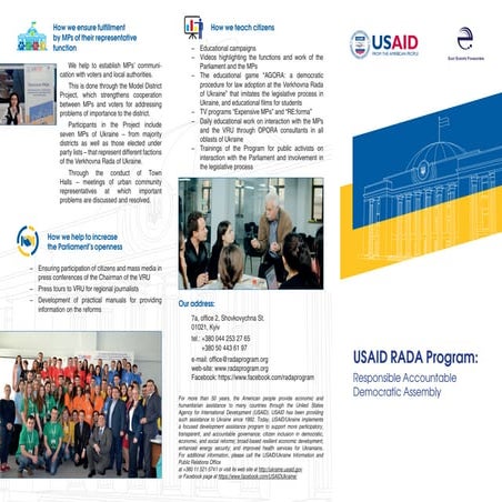 USAID RADA Program: Responsible, Accountable, Democratic Assembly | PPT