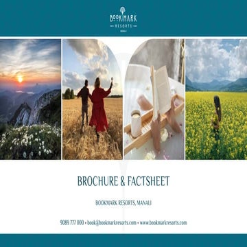 Bookmark Resorts Manali Brochure Factsheet | PDF