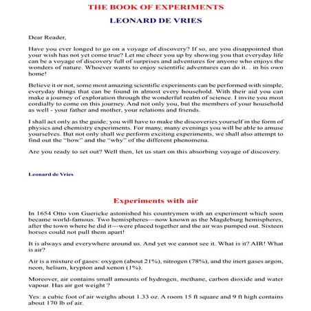 Book of science experiments | PDF