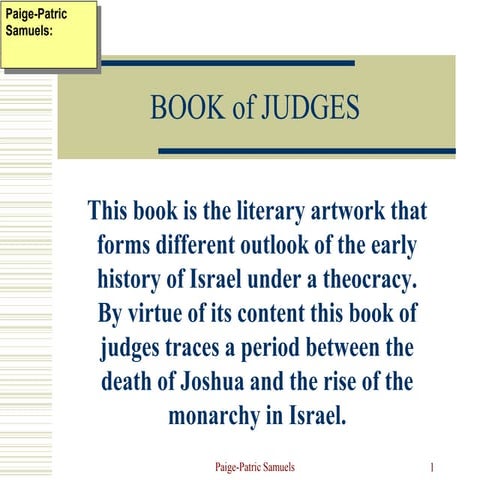 Book of judges | PPTX