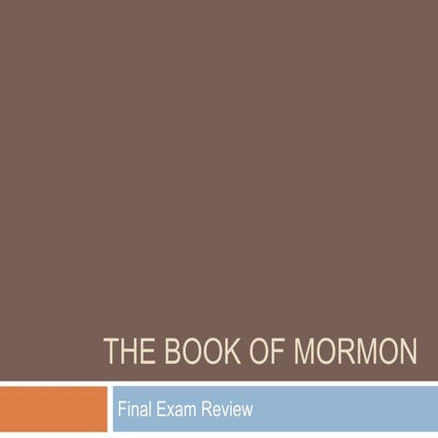 Book Of Mormon Study | PPTX
