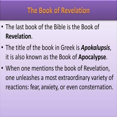 Book of revelation | PPT
