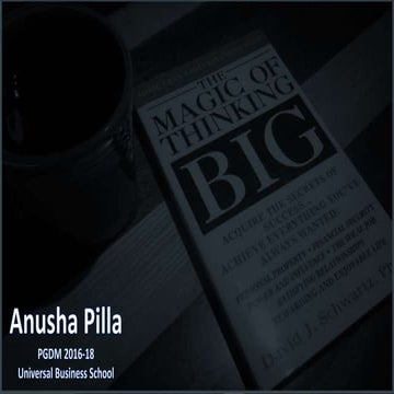 THE MAGIC OF THINKING BIG | PPT