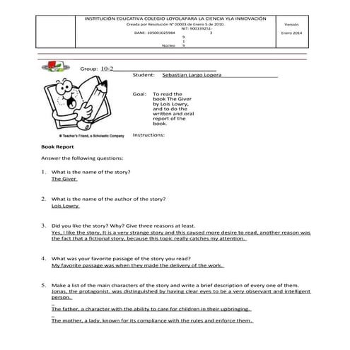 The giver lesson plan | DOCX