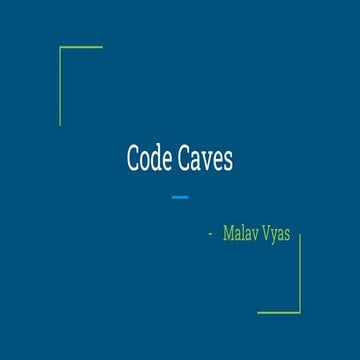 Guide to Windows Codecaves | PPTX | Programming Languages | Computing