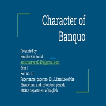 Character of Banquo | PPTX