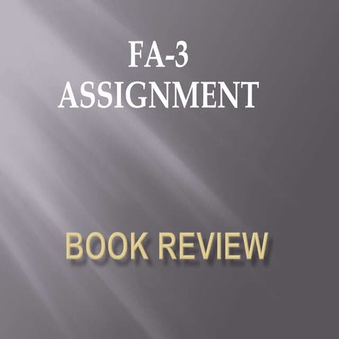 BOOK REVIEW OF TOXIN BY ROBIN COOK | PPTX