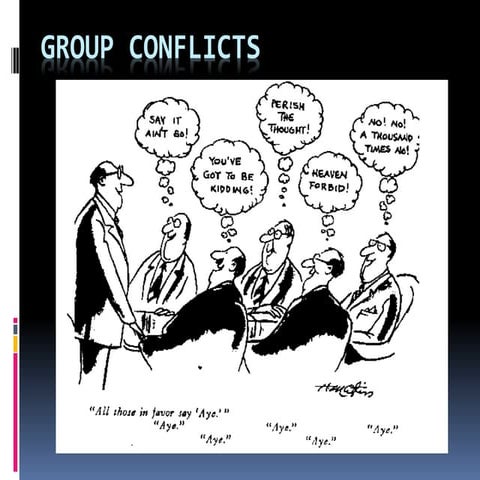 Group Conflicts In an Organization | PPTX
