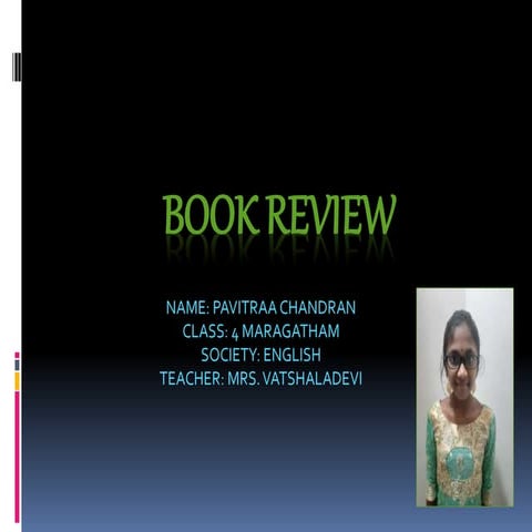 Sample Slide of Students Book review Activity | PPT