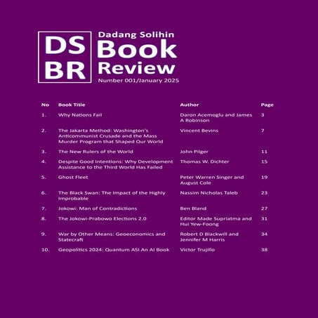 Dadang Solihin Book Review Number 001/January 2025 | PDF