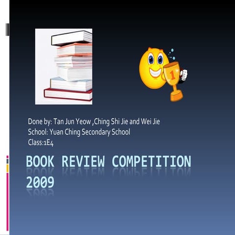 Book Review Competition 2009 | PPT | Fiction | Books and Literature