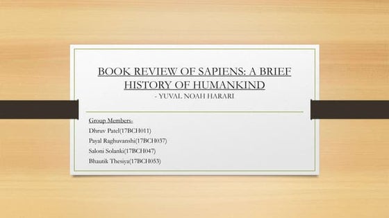 Sapiens book review | PPTX