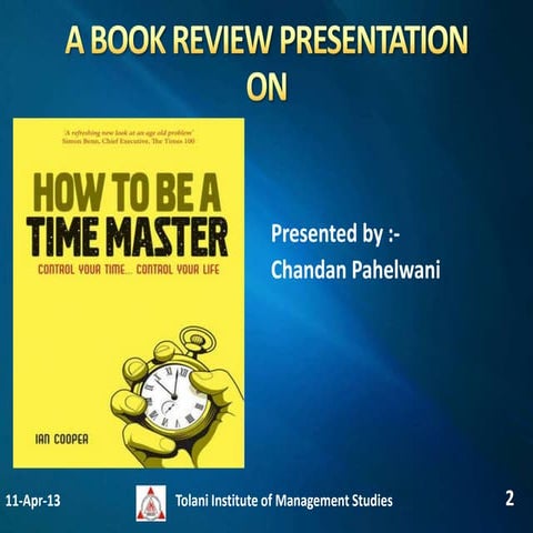 Book Review on How to be a Time Master | PPTX