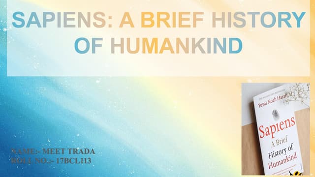 BOOK REVIEW OF : SAPIENS A BRIEF HISTORY OF HUMANKIND | PPTX