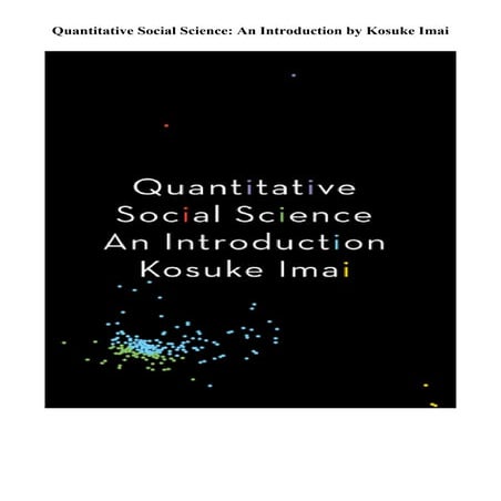 ( Books ) Quantitative Social Science: An Introduction | PDF