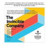 ( Books ) The Invincible Company: How to Constantly Reinvent Your ...
