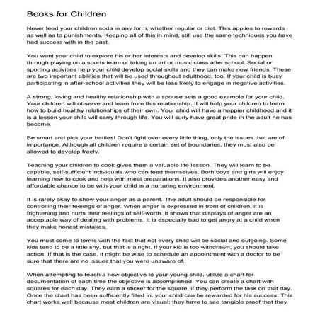 Books for Children | PDF