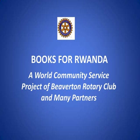 Books for rwanda | PPT