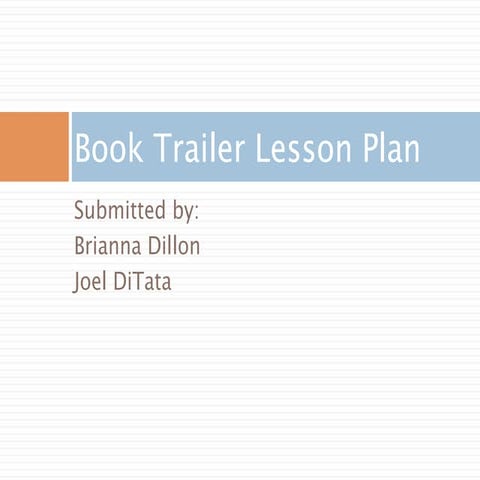 Book trailer Lesson Plan Project | KEY