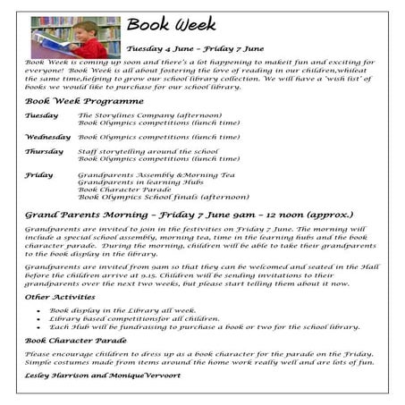 Book week programme 1 | PDF