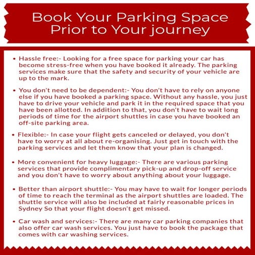 Book Your Parking Space Prior to Your Journey | PDF