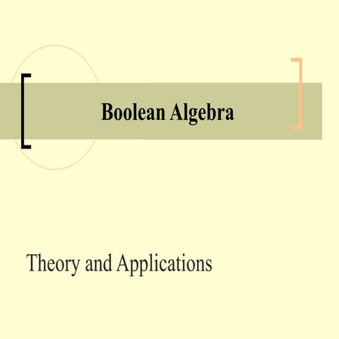 Boolean algebra | PPT