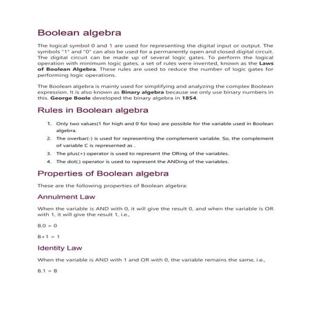 Boolean Algebra Pptx