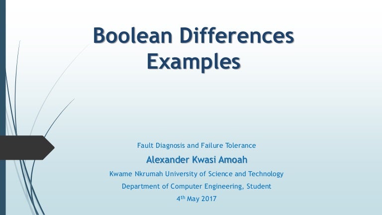 Boolean difference examples
