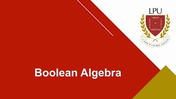 Lecture3 Boolean Algebra Digital Logic Design Pptx