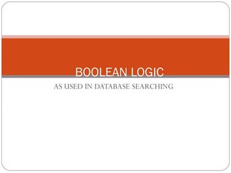 Boolean Logic: how to talk to search engines in their own language | PPT