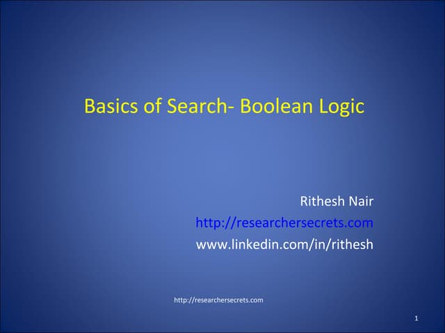 Introduction to Boolean Algebra