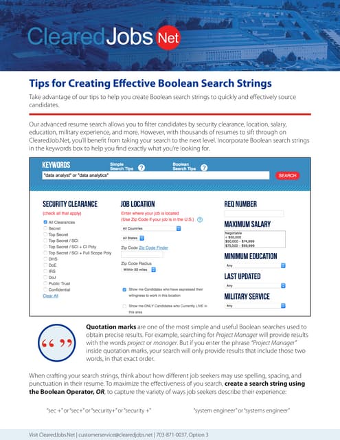 Tips For Creating Effective Boolean Search Strings Pdf