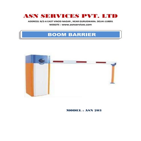 Boom barrier technical detail | PDF