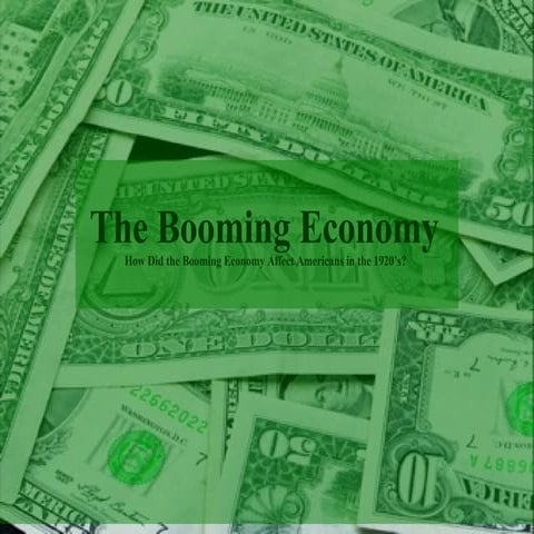 Booming Economy | PPT | Economy | Business and Finance
