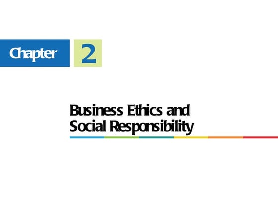 Unit 2: Business Ethics & Social Responsibility | PPT