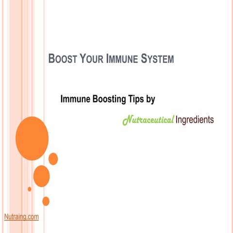 Boost Immune System, Important tips for Boosting Immune System | PPTX