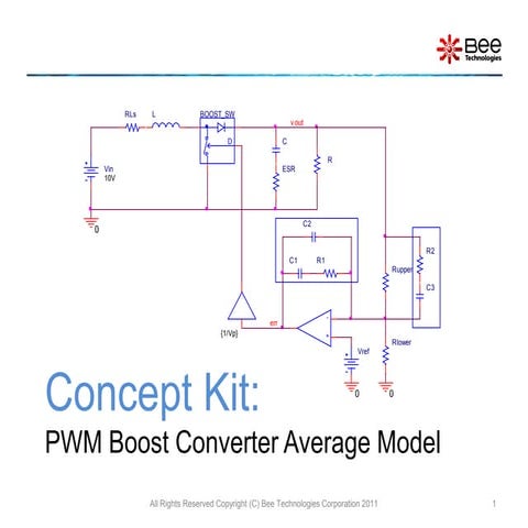 Concept Kit:PWM Boost Converter Average Model | PDF