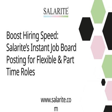 Boost Hiring Speed Salarite’s Instant Job Board Posting for Flexible ...