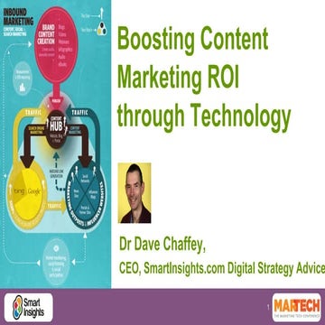 Boosting Content Marketing ROI Through Technology By Dave Chaffey | PDF