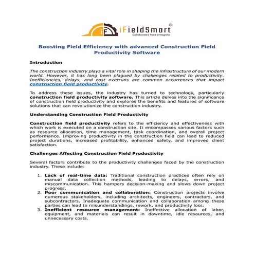Boosting Field Efficiency with advanced Construction Field Productivity Software.pdf