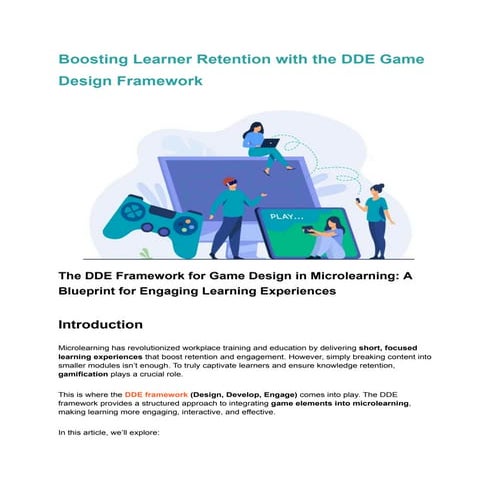 Boosting Learner Retention With The Dde Game Design Frameworkpdf